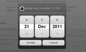 Android Style Date-Picker Widget for jQuery Mobile | Web Resources | WebAppers