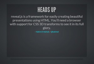The Beautiful HTML Presentation Framework | Web Resources | WebAppers